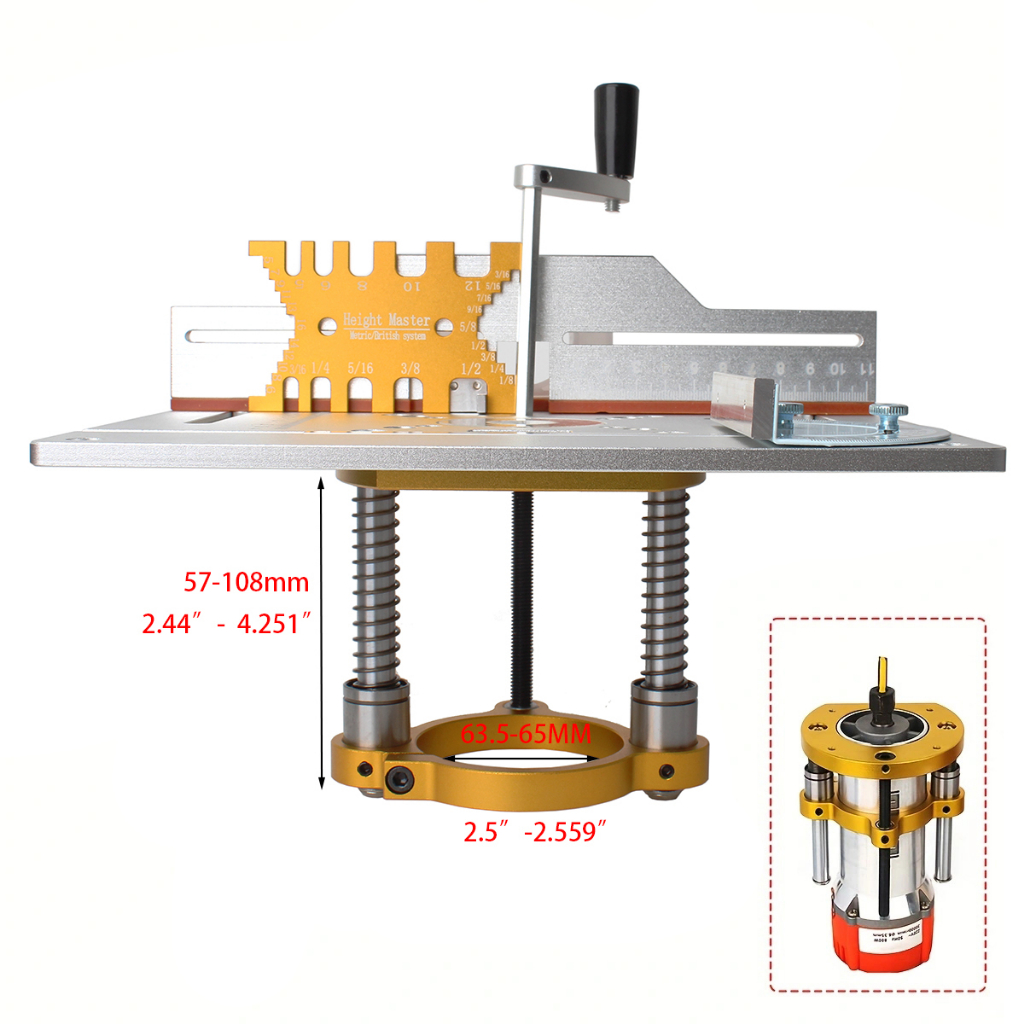 Router Table Insert Plate +Lift Device Electric Wood Milling Flip Board ...