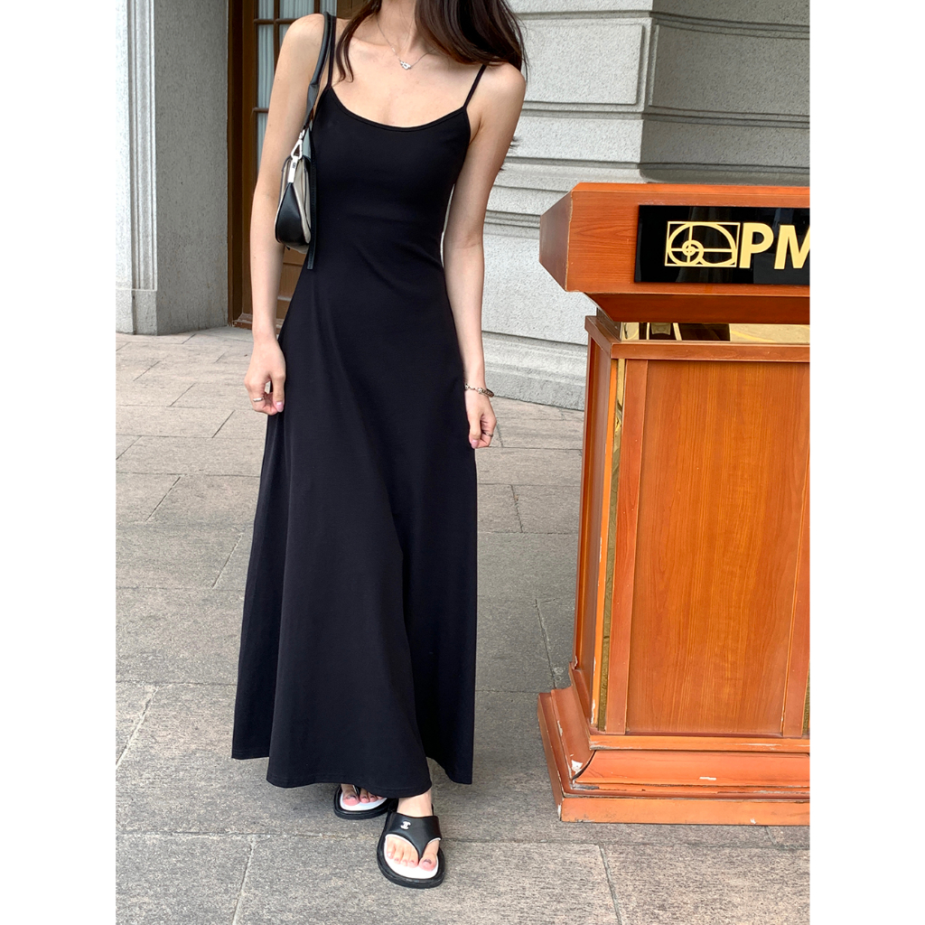 Luna shop🍒เดรสออกงานแต่ง 🍑สีดำแขนกุดเปิดไหล่เดรสแซ่บๆ เสื้อผ้าผู้หญิง ...