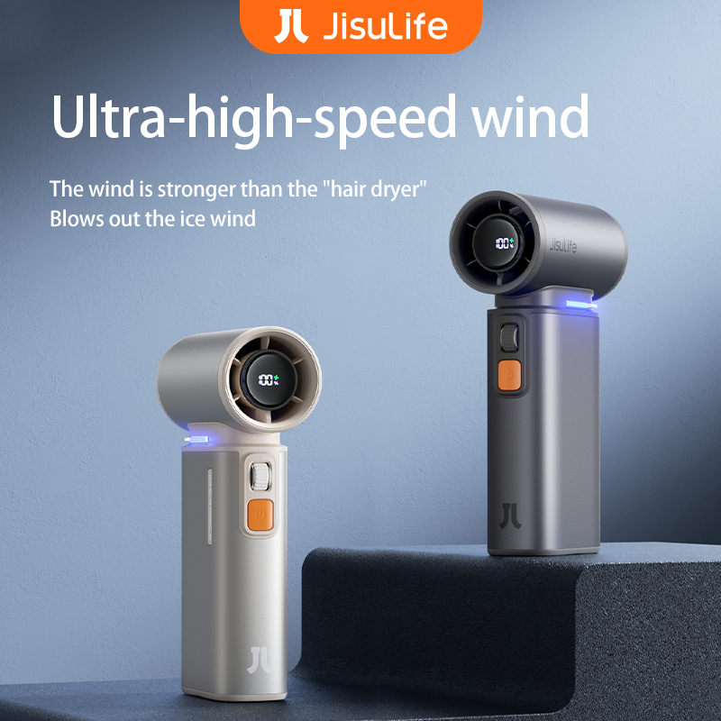 Jisulife 3 in 1 พัดลมพกพา แบตเตอรี่ 9000 mAh ชาร์จได้ พร้อมฟังก์ชั่นกันฝุ่น ขนาดเล็ก พร้อมความ ...