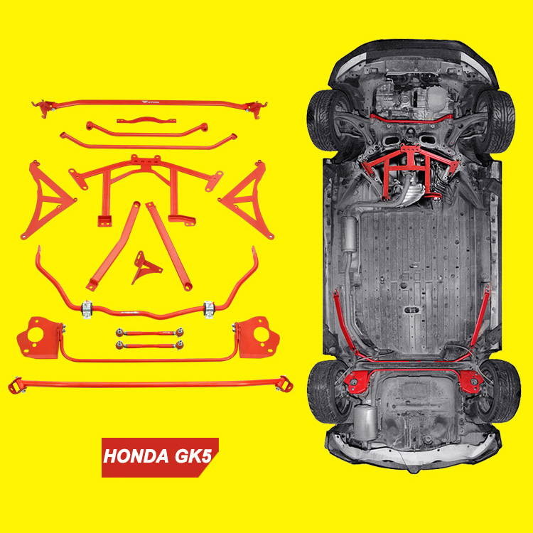 ค้ำหน้าบน กันโคลงหลังล่าง Honda Fit GK5 / Jazz Performance Front ...