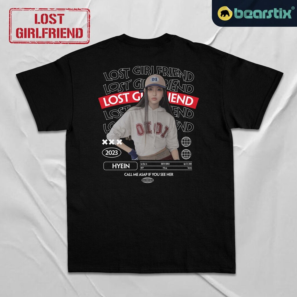 oversize T-shirt Bearstix - เสื้อยืด LOST GIRLFRIEND NEWJEANS - Kaos Haerin Minji Hanni Danielle ...