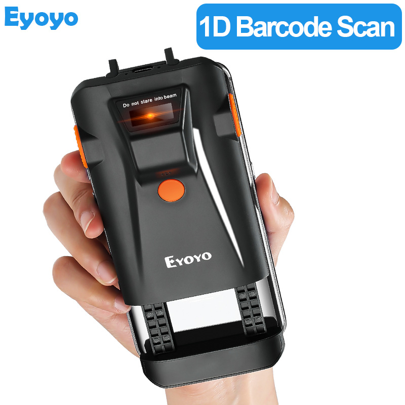 Eyoyo Mini 1D Back Clip Via Bluetooth Barcode Scanner 2.4G Wireless USB ...
