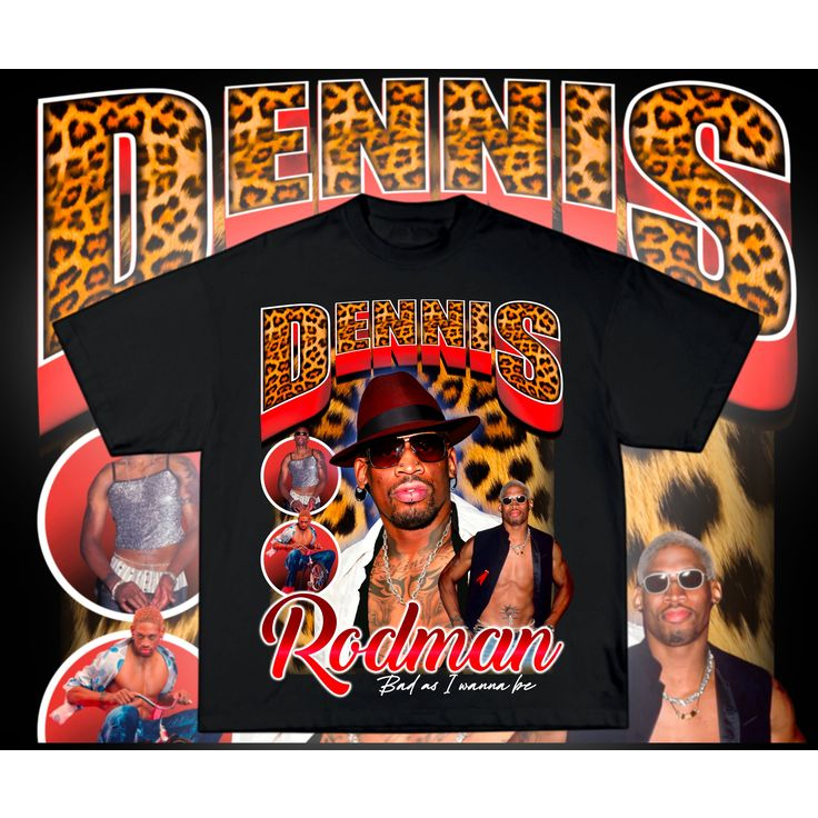 เสื้อยืด rodman dennis rodman basketball เสื้อ Rodman บาสเกตบอล ...