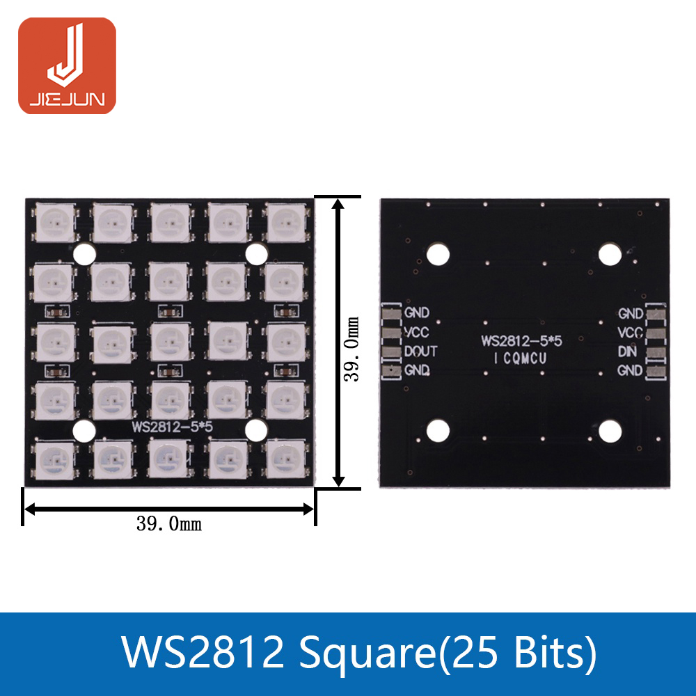 แหวนไฟ LED RGB 1 3 4 7 8 9 12 16 24 32 Bits WS2812 5050 RGB พร้อมไดร ...