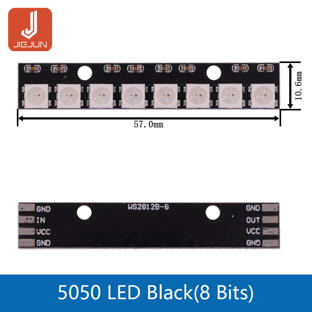 แหวนไฟ LED RGB 1 3 4 7 8 9 12 16 24 32 Bits WS2812 5050 RGB พร้อมไดร ...