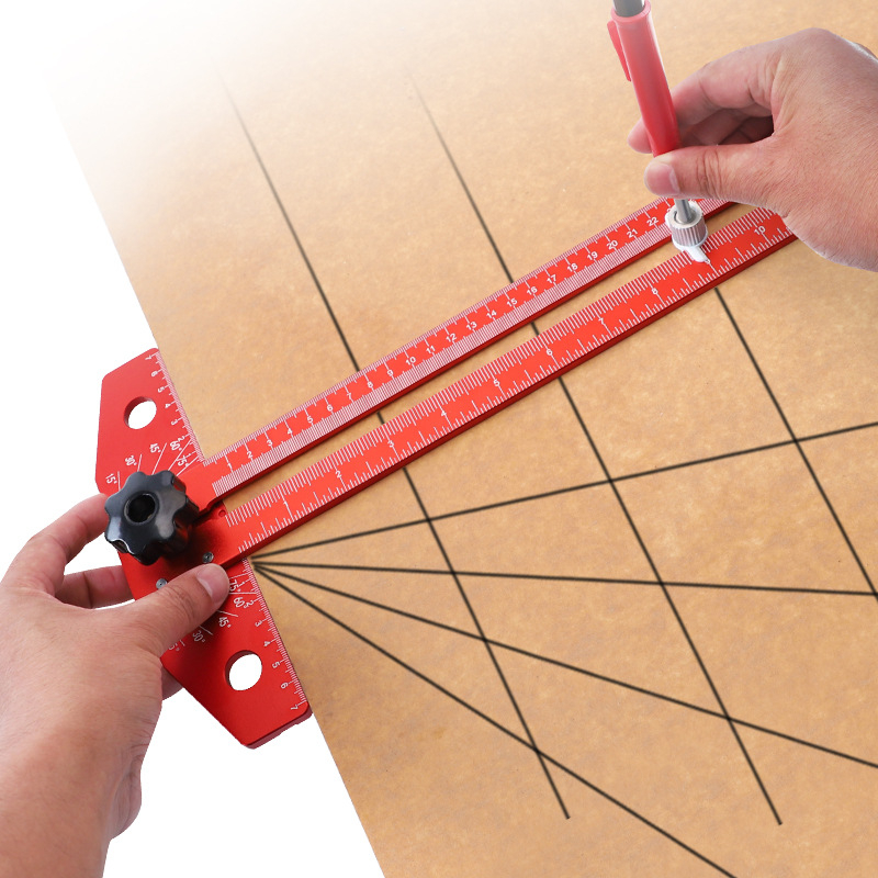 Woodworking T-type Multi Angle Scribing Ruler Wood Scribe Aluminum ...