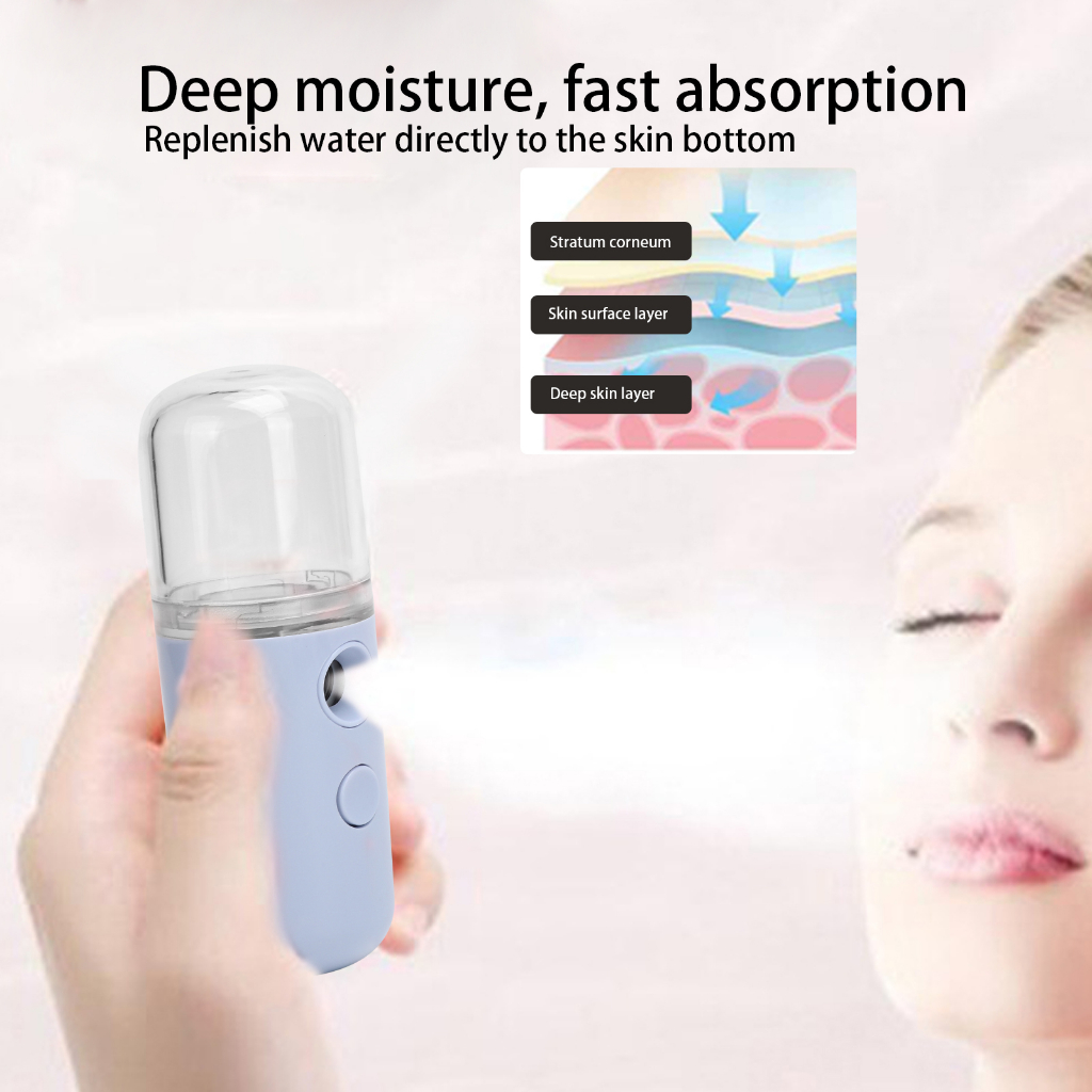 มือถือ Face Mist Sprayer ชาร์จ Moisturizing Hydrating Humidifier ...