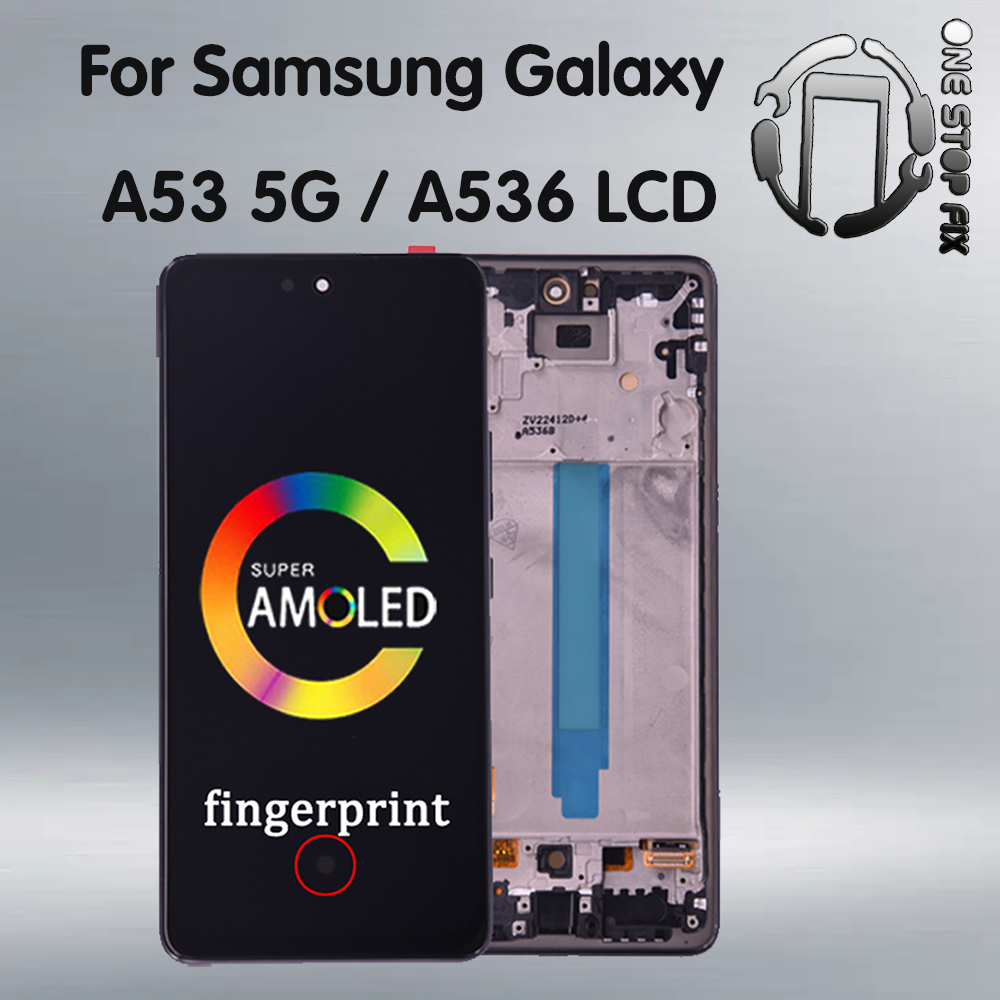 Amoled แผงหน้าจอสัมผัส LCD สําหรับ samsung Galaxy A53 5G A536 A536U ...