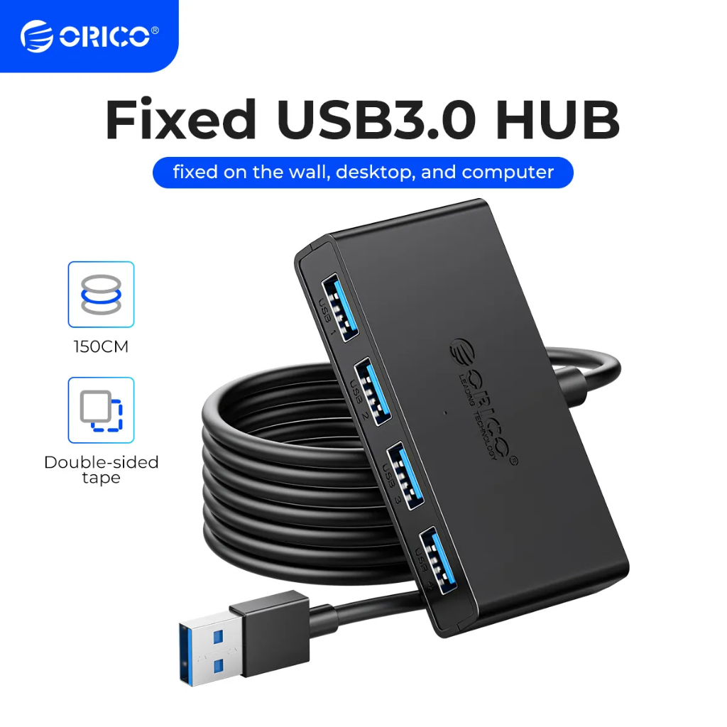 Orico USB HUB 4 พอร์ต USB 3.0 Splitter พร้อม Micro USB Power Port อะแดป ...