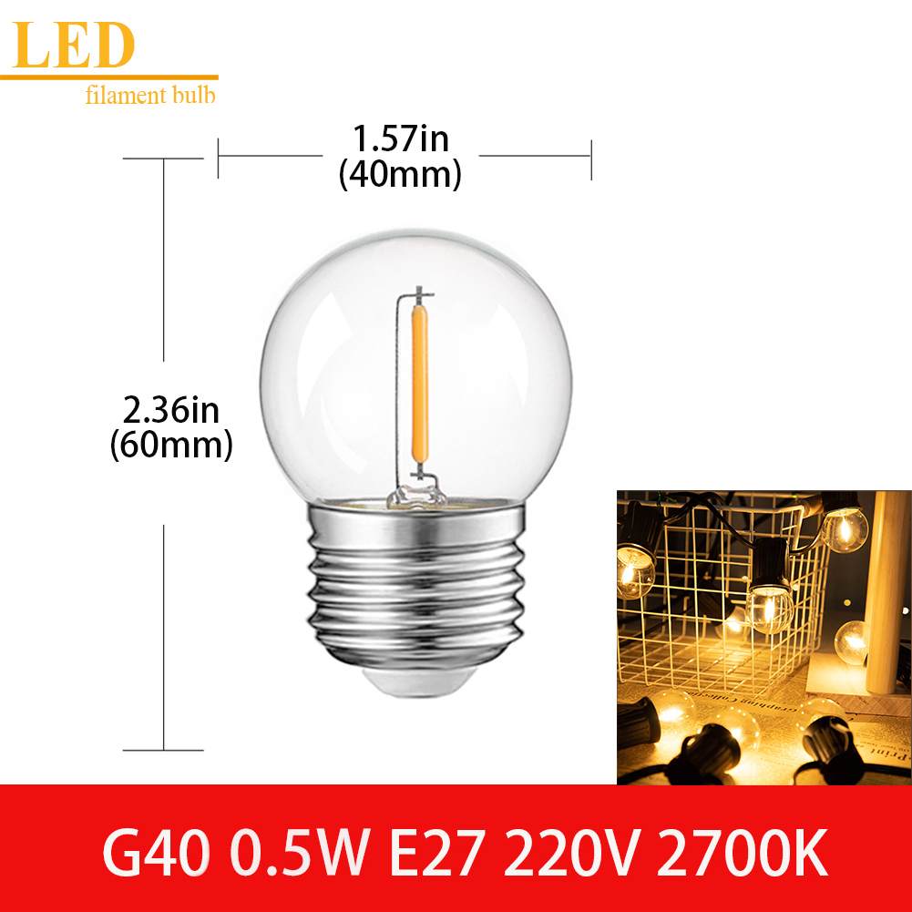หลอดไฟ Edison LED E12 E14 E27 1W 2W 3W 4W 6W 8W C7 C35 T20 T16 A19 G40 G80 T28 ST64 หรี่แสงได้ ...