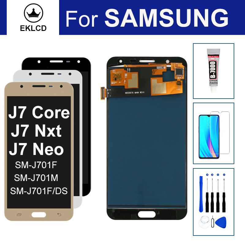 สำหรับ Samsung Galaxy J7 Core J701 J7 Nxt J7 Neo SM-J701F J701M จอแสดงผล LCD พร้อมหน้าจอสัมผัส ...