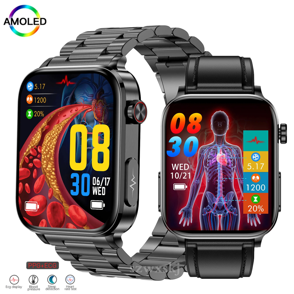 Skmei TK15 สมาร์ทวอท์ช 1.96 นิ้วหน้าจอบลูทูธโทร AI เสียงอัตราการเต้น ...