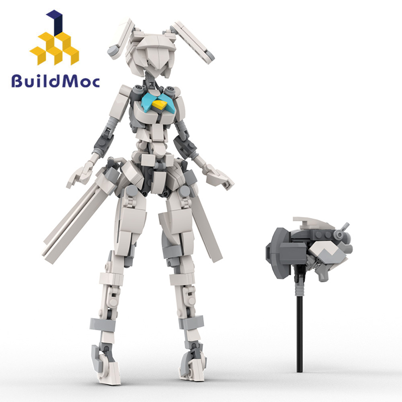 Buildmoc โมเดลหุ่นยนต์ตัวเมีย หุ่นยนต์ตัวต่อ ของเล่นเด็ก เสริมการศึกษา ...