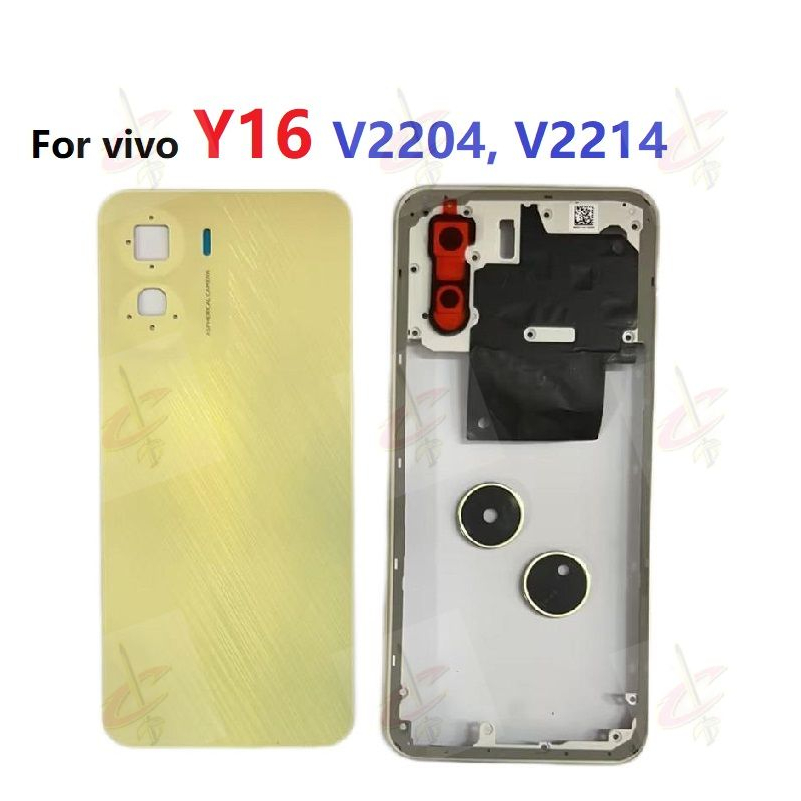 บอดี้ Body ฝาหลัง เคสกลาง สําหรับ vivo Y16 V2204 V2214 เลนส์ กรอบ ...