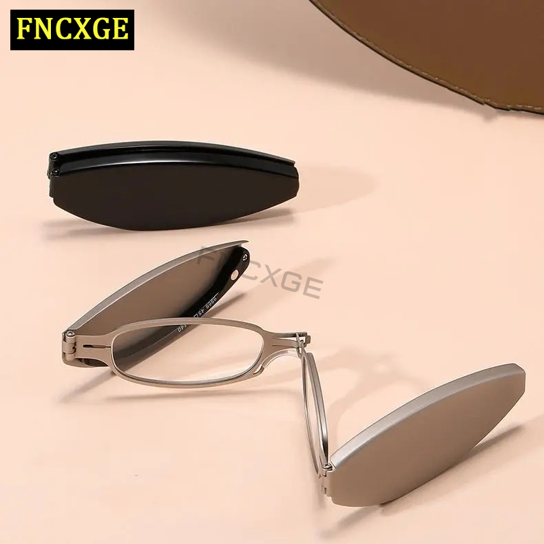 FNCXGE ผู้หญิงแฟชั่น แว่นพับได้ ป้องกันรังสี แว่นตากรองแสงสายตายาว เลนส์ถอดได้ ผู้ชาย กรองแสงคอม ...