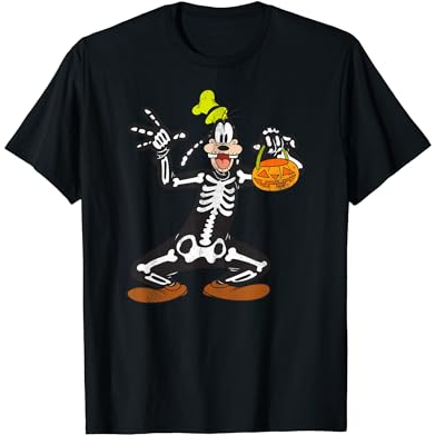 เสื้อยืด พิมพ์ลาย Disney Goofy Skull ฮาโลวีน | Shopee Thailand