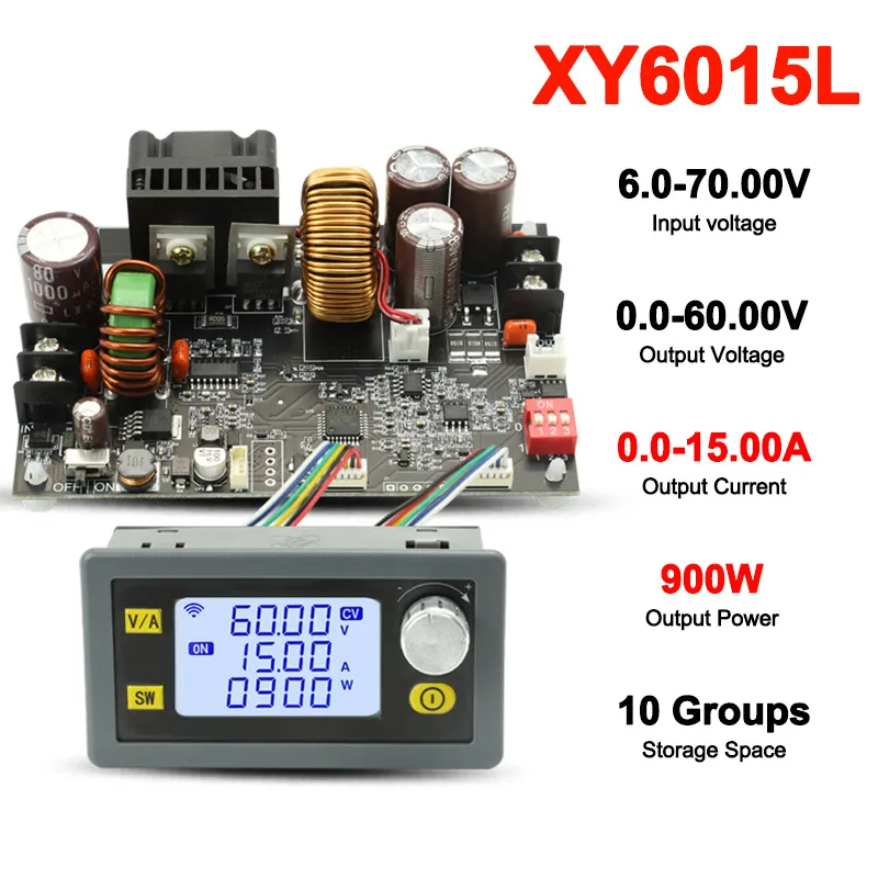 Xy6020l/xy6015l โมดูลควบคุมแรงดันไฟฟ้า CNC 1200W 20A ปรับได้ | Shopee ...
