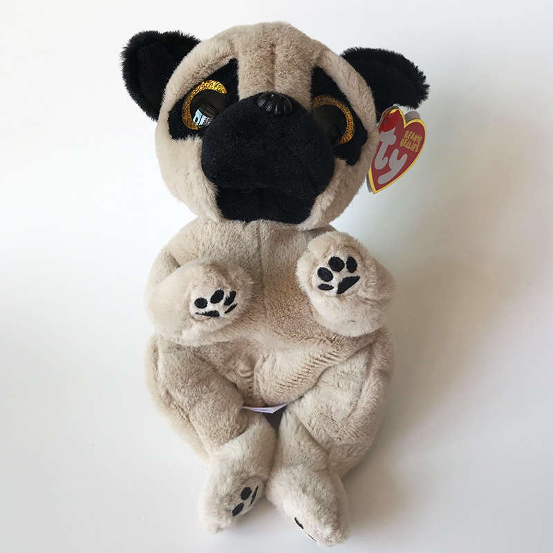 15 ซม.Ty Beanie Belle 6 "IZZY ที่ Tan Pug สุนัขตาโตยัดไส้ตุ๊กตาของเล่น ...