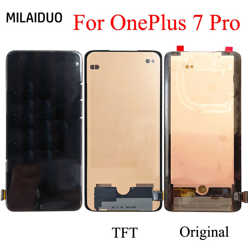 อะไหล่หน้าจอสัมผัสดิจิทัล LCD แบบเปลี่ยน สําหรับ oneplus 7 Pro GM1911 ... อะไหล่หน้าจอสัมผัสดิจิทัล LCD แบบเปลี่ยน สําหรับ oneplus 7 Pro GM1911 ...