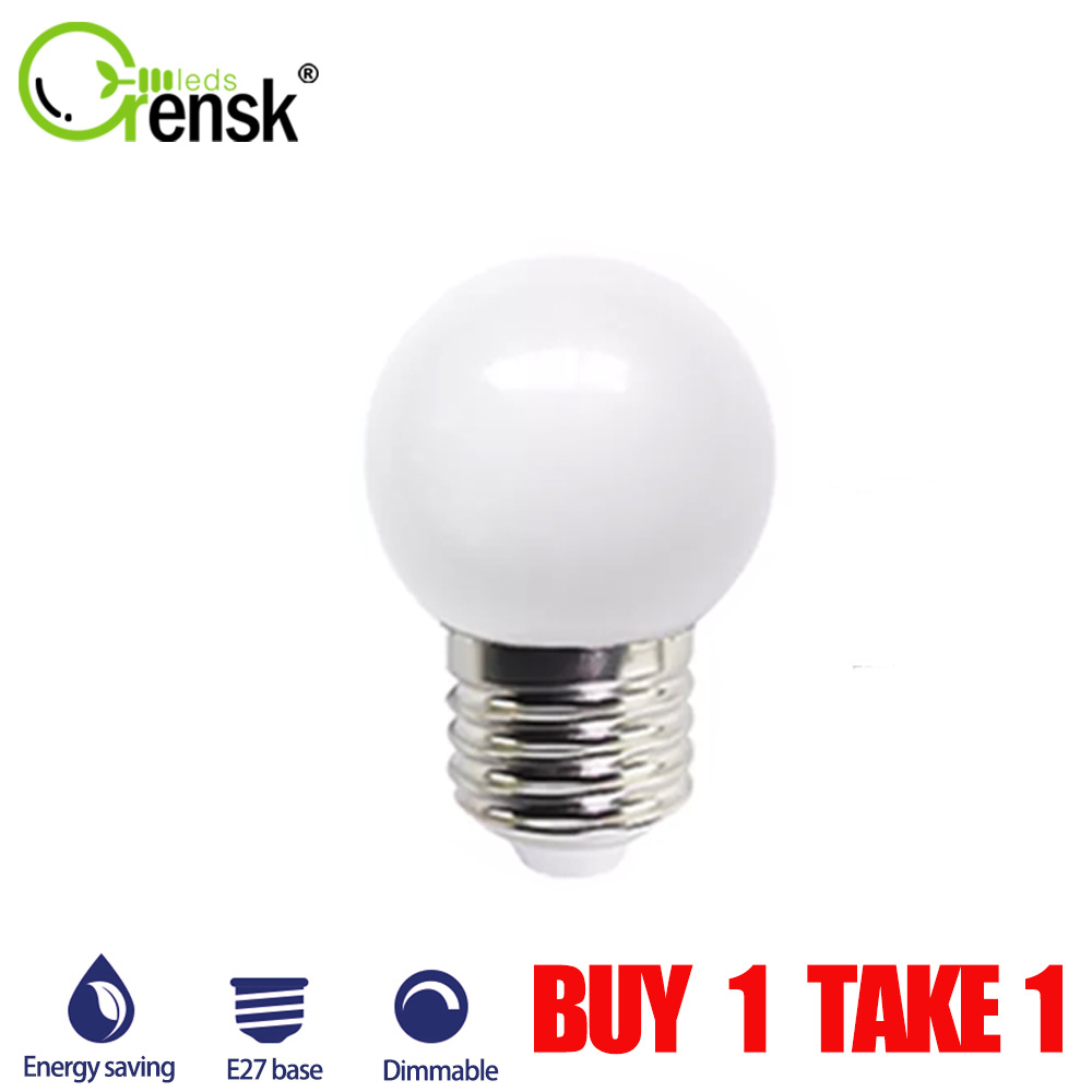 【ซื้อ 1 TAKE 1】หลอดไฟ LED E27 1W 2W 3W G45 พลาสติก สีขาวอบอุ่น 220V สําหรับตกแต่งบ้าน | Shopee ...