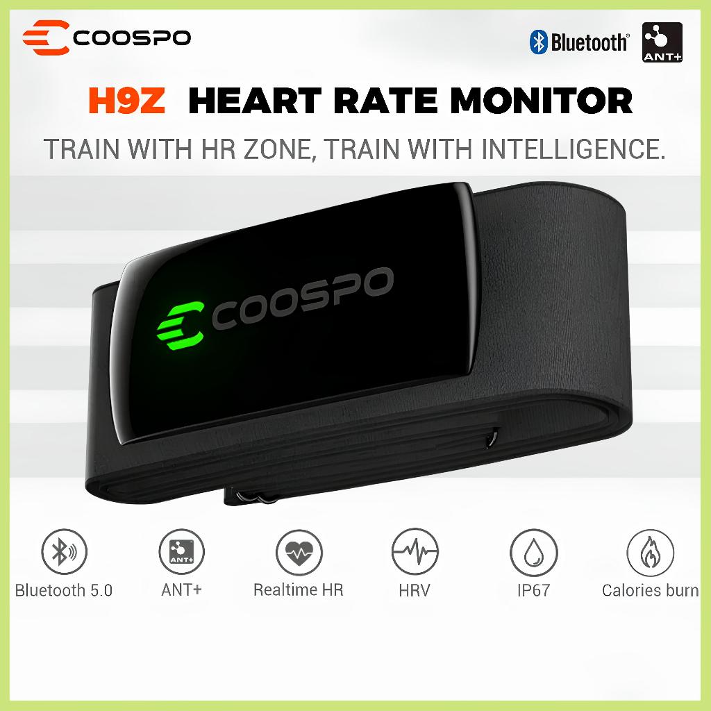 Coospo H9Z สายรัดหน้าอกบลูทูธ 5.0 ANT+ HR เซนเซอร์ HRM Ip67 กันน้ํา สําหรับ Garmin Zwift Wahoo ...