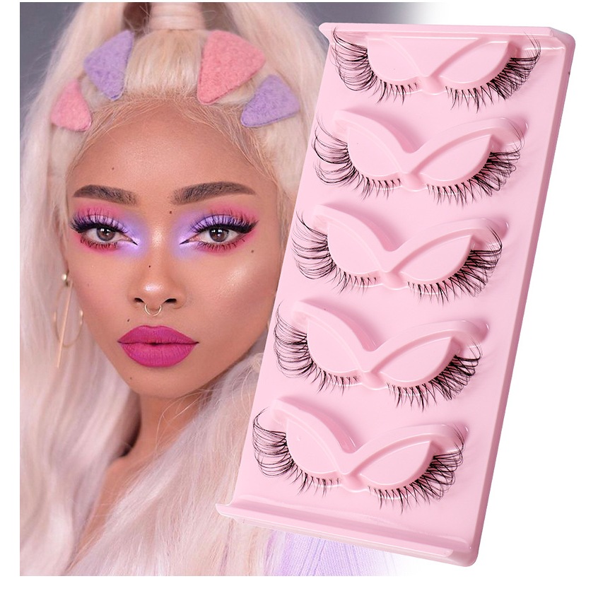 Praeclarus ขนตาปลอม แฮนด์เมด 100% 5 คู่ DIY | Shopee Thailand