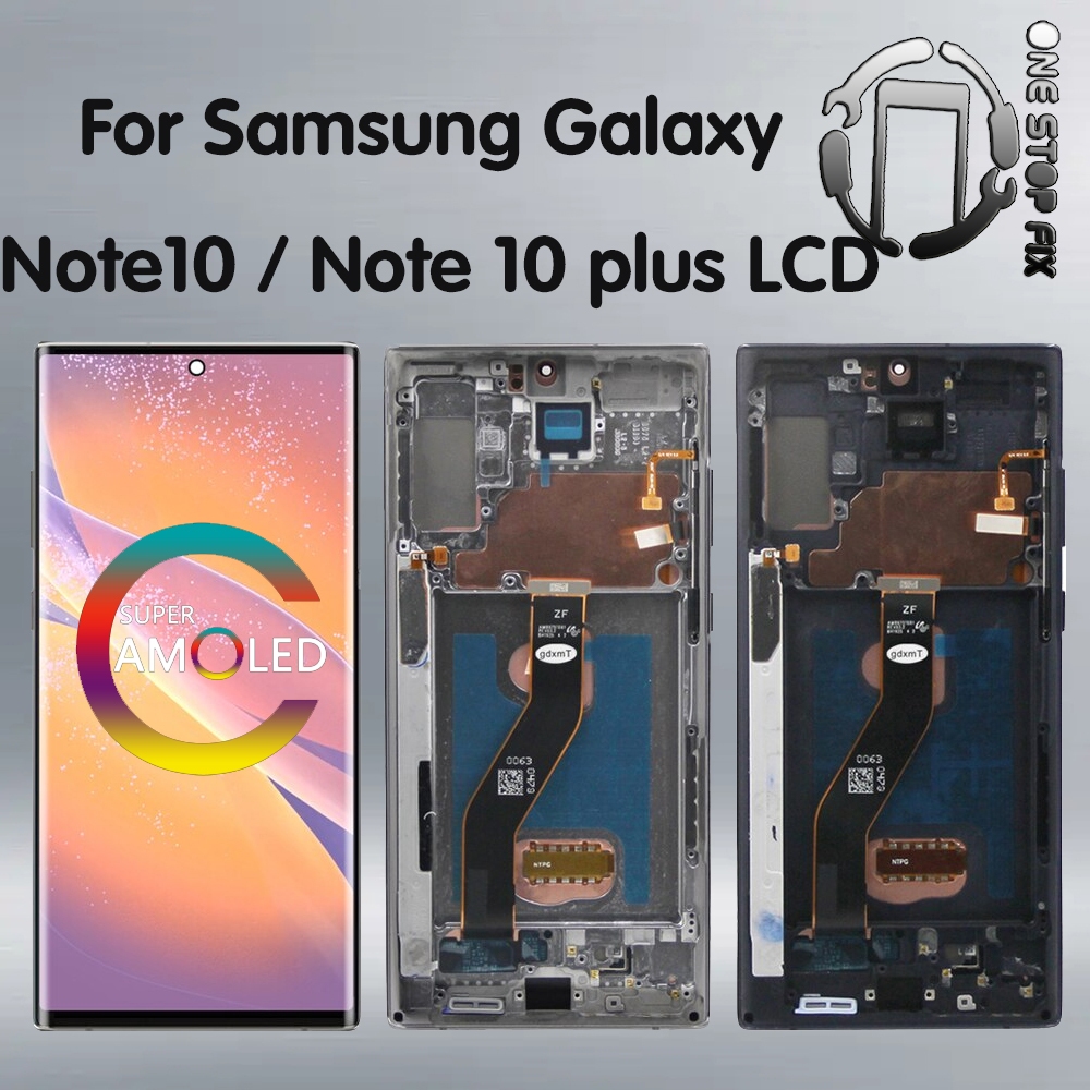 Oled สําหรับ Samsung Galaxy หมายเหตุ 10 N970F note10 + หมายเหตุ 10 Plus ...