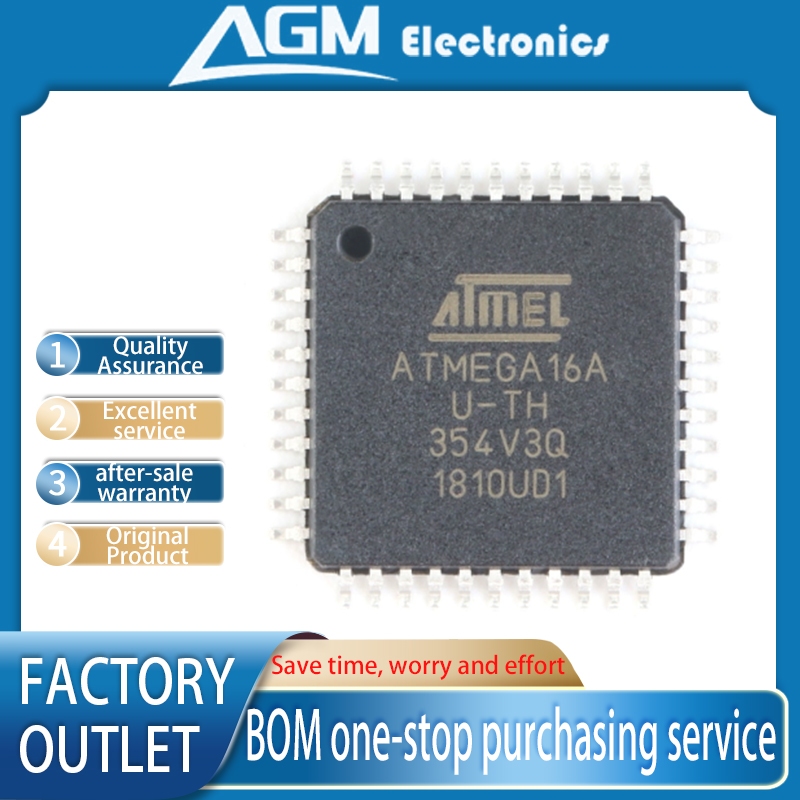 Atmega16a-au TQFP-44 16KB หน่วยความจําแฟลช AVR โครงสร้าง 8-Bit Microcontroller ชิป | Shopee Thailand