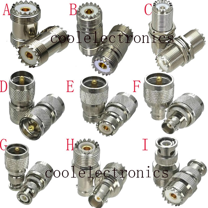 อะแดปเตอร์แจ็คเชื่อมต่อ UHF PL259 SO239 เป็น UHF BNC ตัวผู้ และตัวเมีย 2 ชิ้น | Shopee Thailand