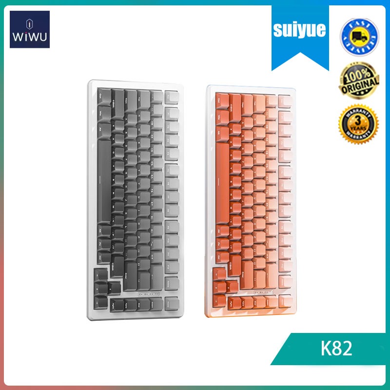 Wiwu คีย์บอร์ดเกมมิ่ง k82 แกนสีเขียว แกะสลักลาย สําหรับคอมพิวเตอร์ | Shopee Thailand