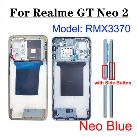 กรอบหน้าจอ LCD RMX3370 พร้อมปุ่มปรับระดับเสียงด้านข้าง สําหรับ Realme ...