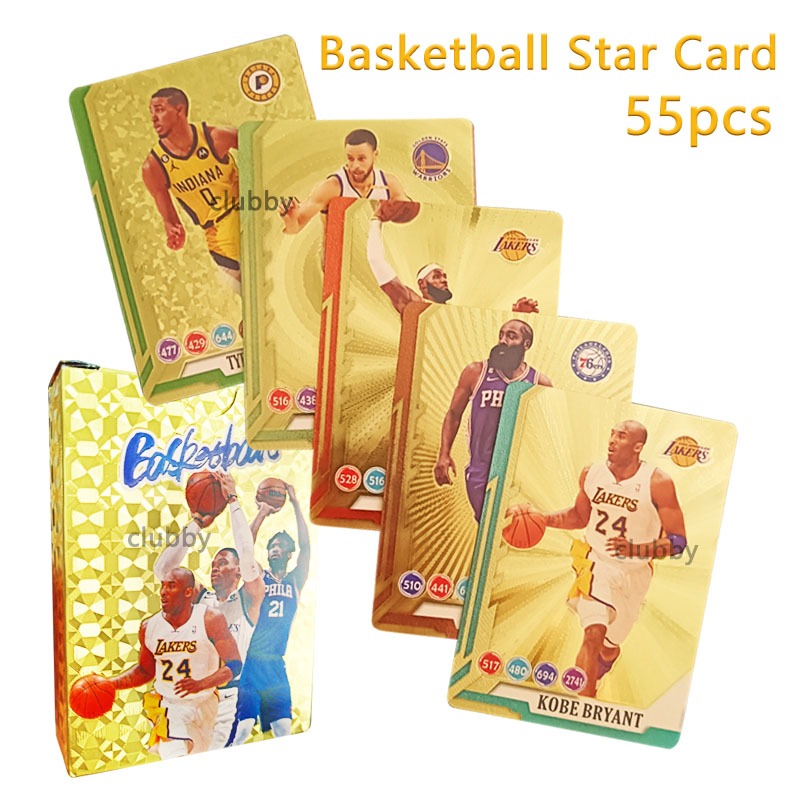 55ชิ้น basketball การ์ด NBA บาสเก็ตบอลดาว ทองการ์ด Panini Jordan Kobe ...
