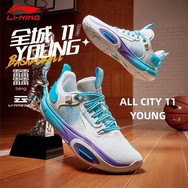 Li Ning ALL CITY 11 YOUNG รองเท้ากีฬา รองเท้าบาสเก็ตบอล ดูดซับแรงกระแทก ...