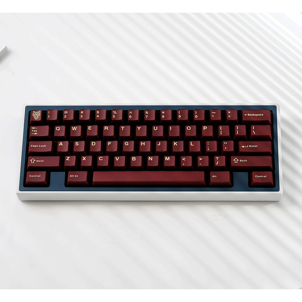 Pyga wine red keycaps cherry profile No pad area Doubleshot ABS ...