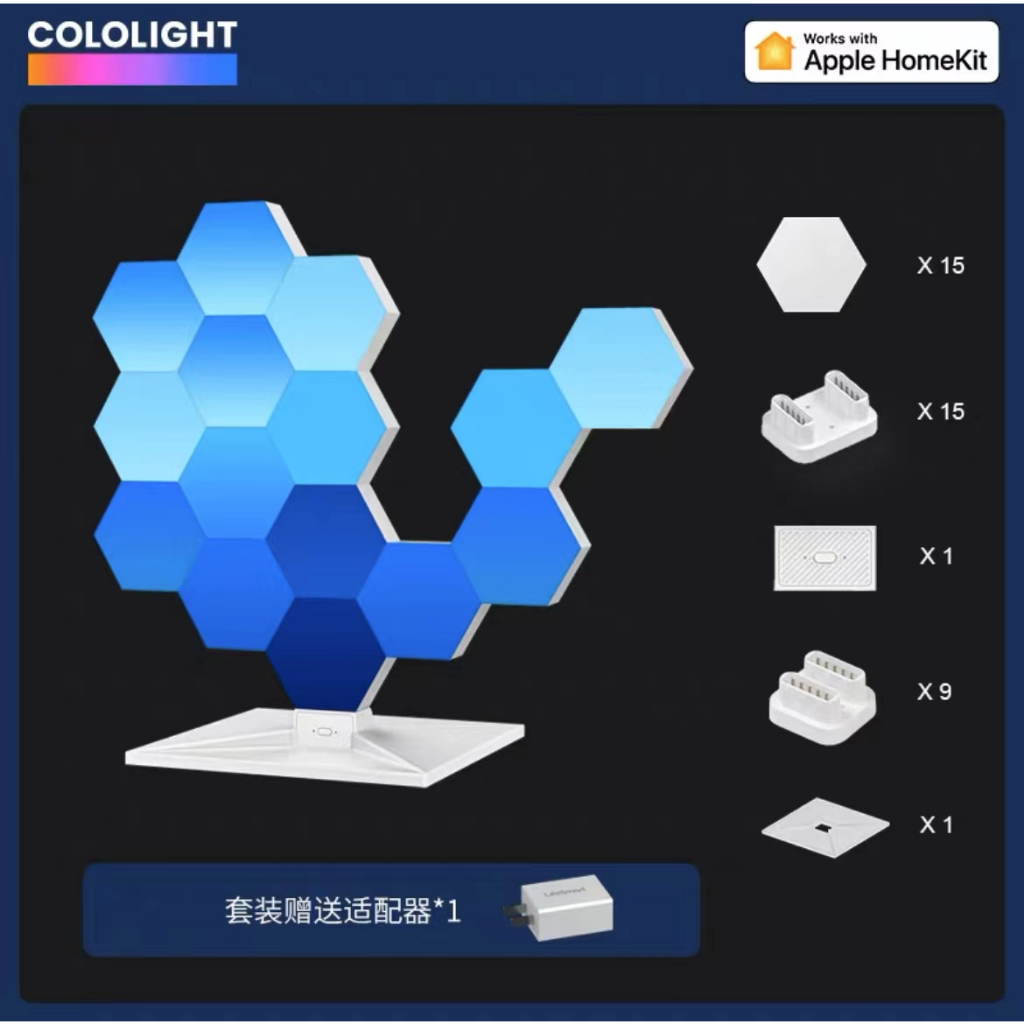 Cololight PLUS แผงไฟ RGB ทรงเรขาคณิต ควบคุมอัจฉริยะ สําหรับเล่นเกม ...
