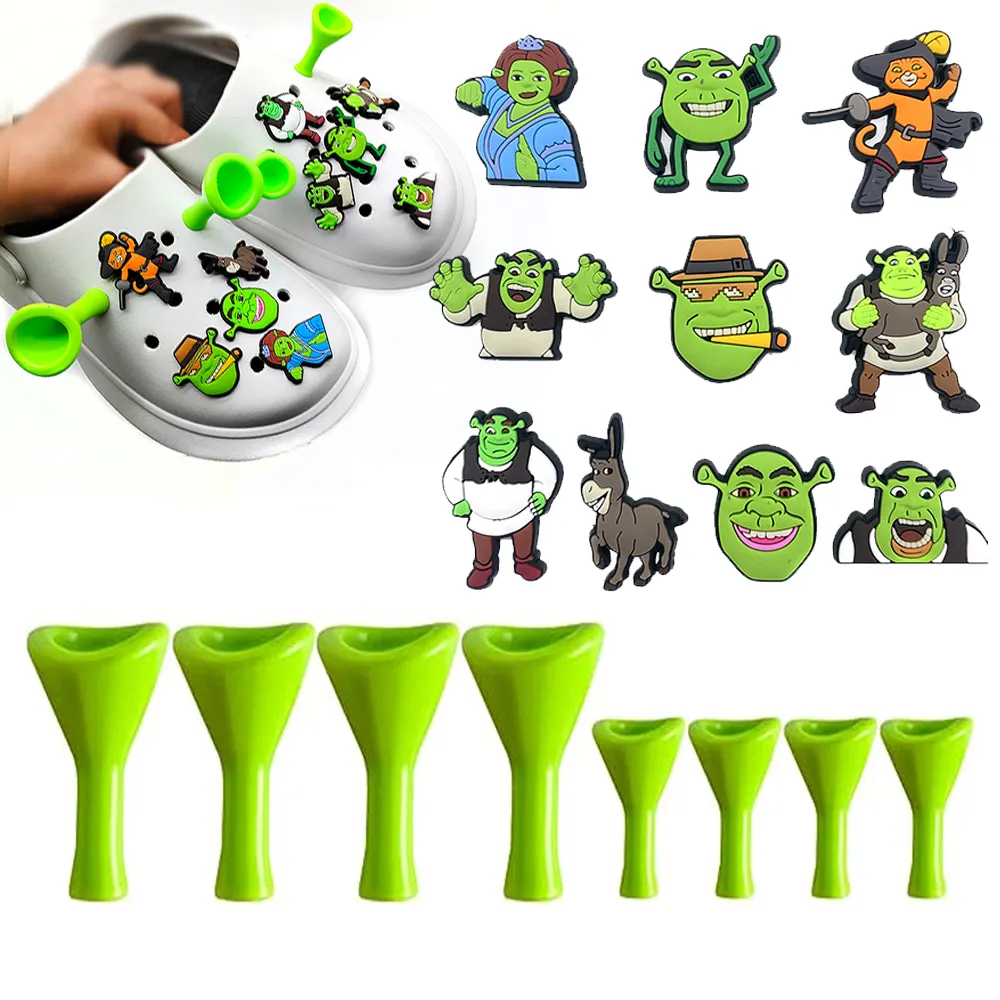 Jibbitz Shrek รองเท้าแตะ Crocs Charm ลายการ์ตูน สําหรับตกแต่งสวน ...
