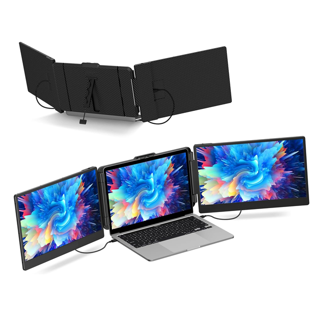 Triple Laptop Screen Extender,Ultra Slim 14 "FHD 1080P IPS Dual ...