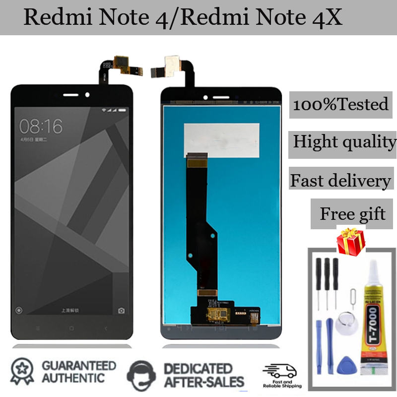 อะไหล่หน้าจอสัมผัสดิจิทัล LCD แบบเปลี่ยน สําหรับ Xiaomi Redmi Note 4 Note 4X | Shopee Thailand