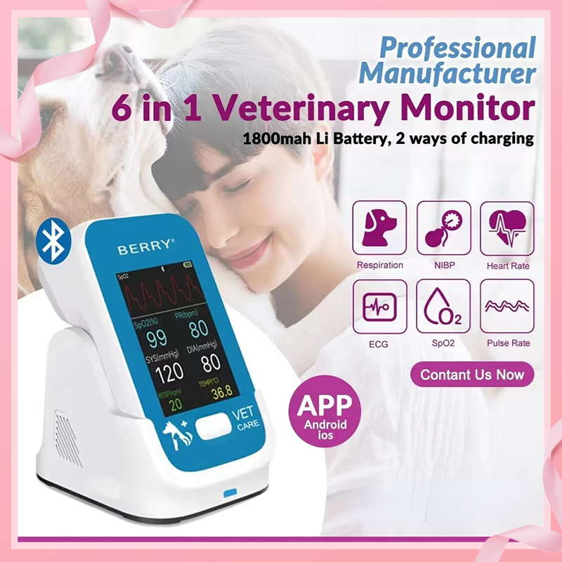 Veterinary Monitor Pet Dog Animal Bluetooth APP Monitor for Clinic Vet ...