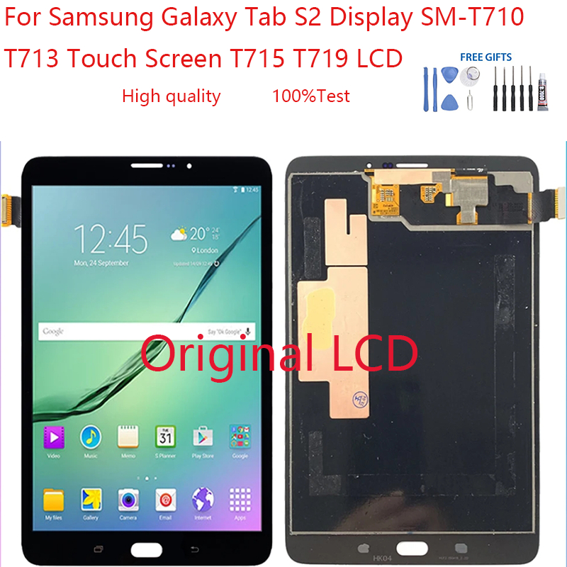 อะไหล่หน้าจอสัมผัส LCD แบบเปลี่ยน สําหรับ Samsung Galaxy Tab S2 Display SM-T710 T713 T715 T719 ...