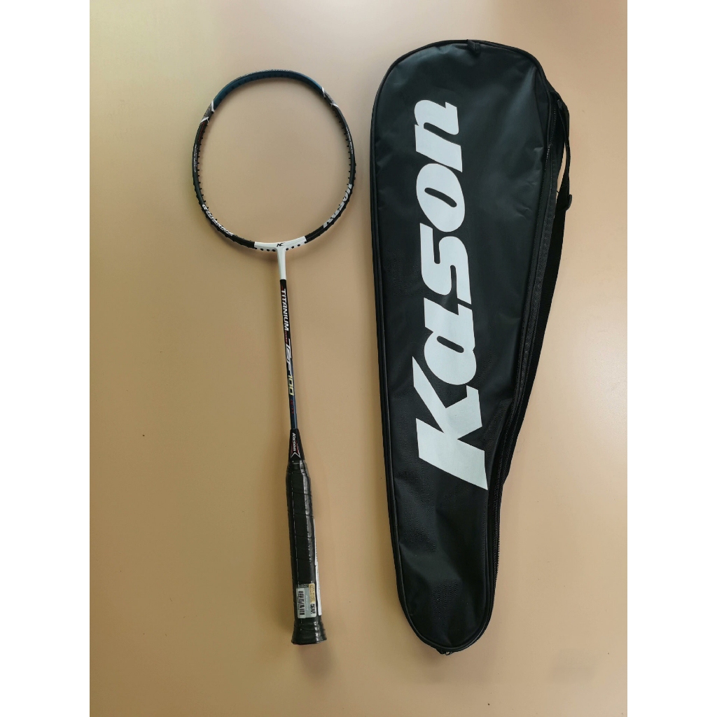 【จัดส่งในวันเดียวกัน】KASON ไม้แบดมินตัน TITANIUM TSF 100 TI Black Blue ...
