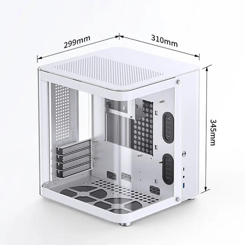 Jonsbo TK-1 M-ATX/ITX แหวนกระจกนิรภัยใส รองรับสูงสุด 160 มม. และ 240 ...