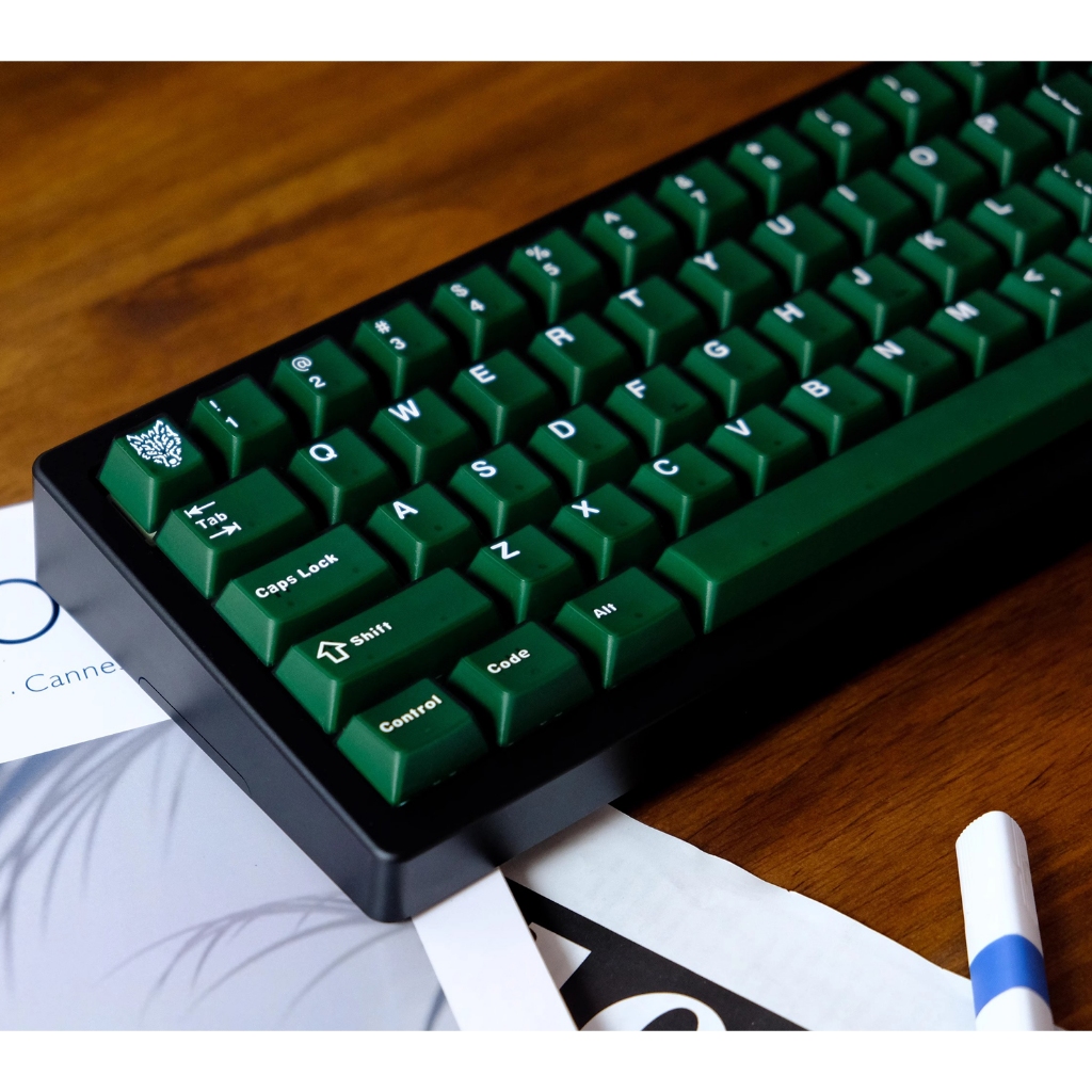 Emerald keycaps cherry profile No pad area Double shot ABS keycap ...