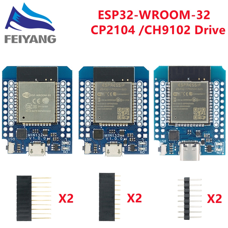 Wemos โมดูลบอร์ดไมโครคอนโทรลเลอร์ บลูทูธ CP2104 D1 ESP8266 ESP32 ESP-32S WIFI พร้อมหมุด สําหรับ ...