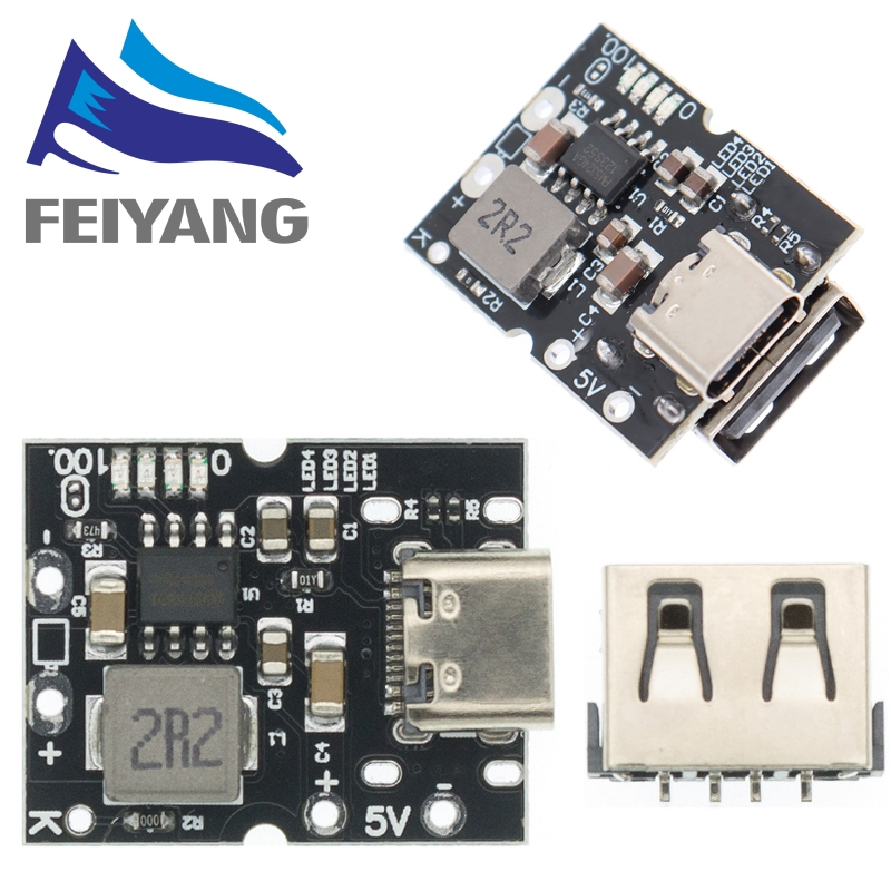 Type-c USB 5V 2A Boost Converter Step-Up โมดูลพลังงานแบตเตอรี่ลิเธียม ...