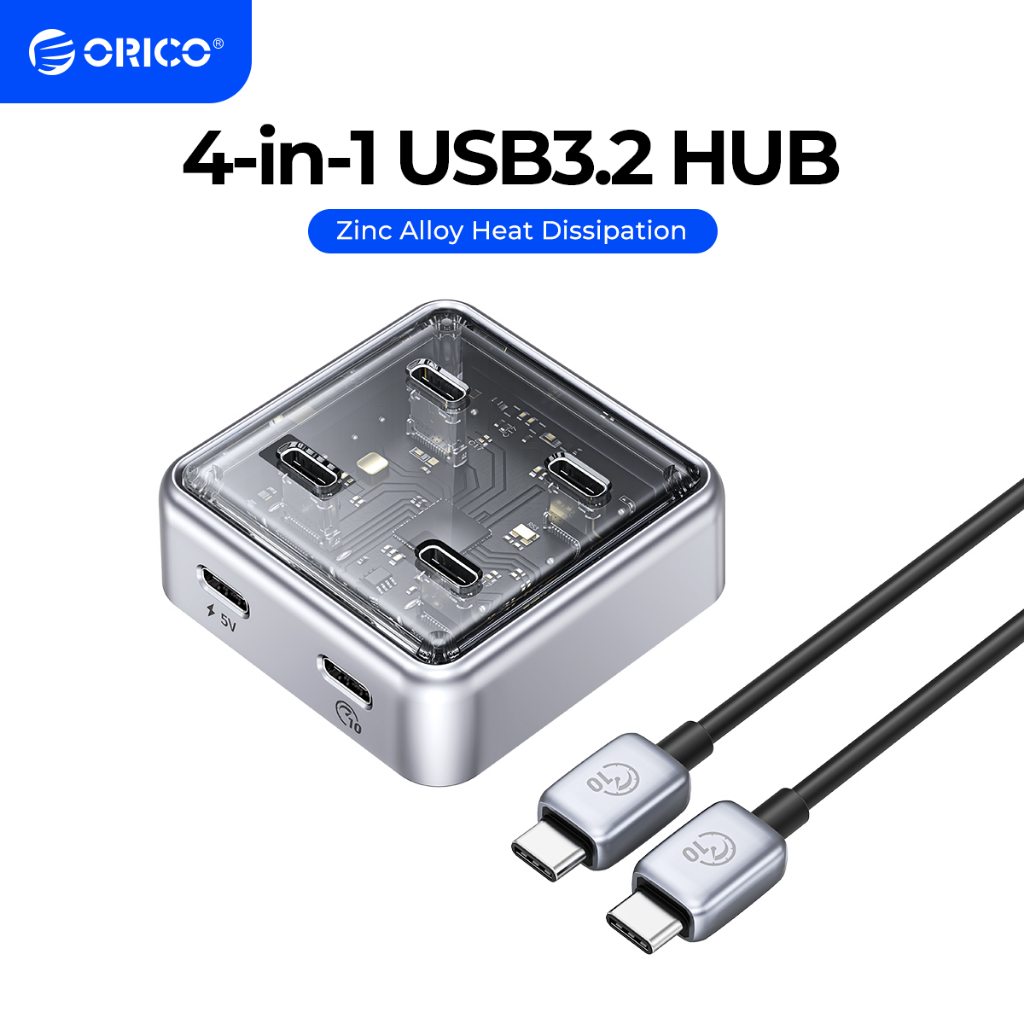 Orico ประเภท C USB HUB 10Gbps 2 USB A 2 USB C USB3.2 HUB USB Splitter ...