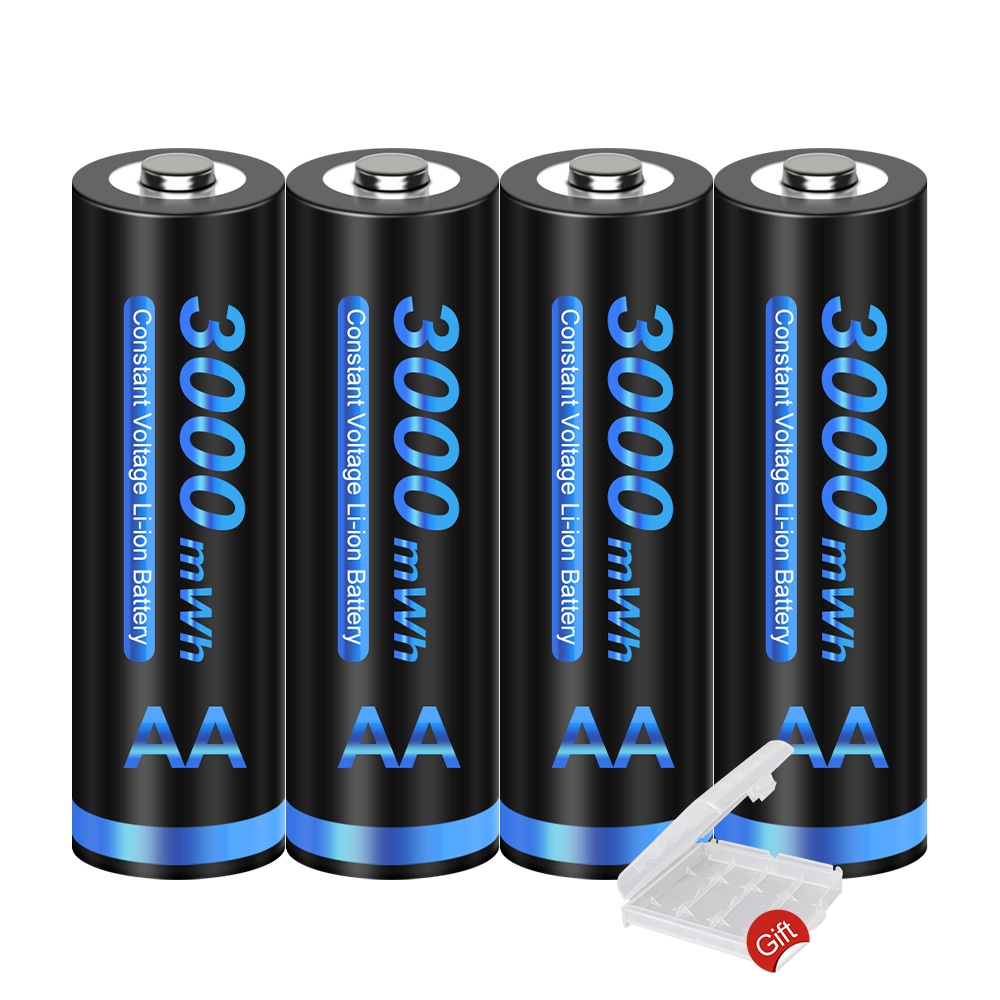 ที่ชาร์จแบตเตอรี่ลิเธียม 1.5V AA/AAA แบตเตอรี่ Li-ion 3000/1200mAh แบบ ...