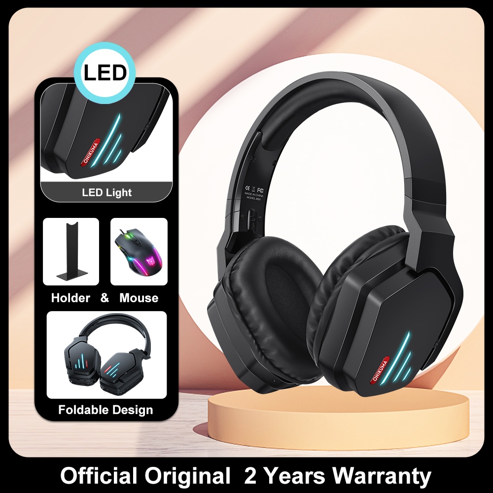 ONIKUMA B60 Wireless Gaming Headset หูฟังบลูทูธ หูฟังเล่นเกม เสียงเบส ...