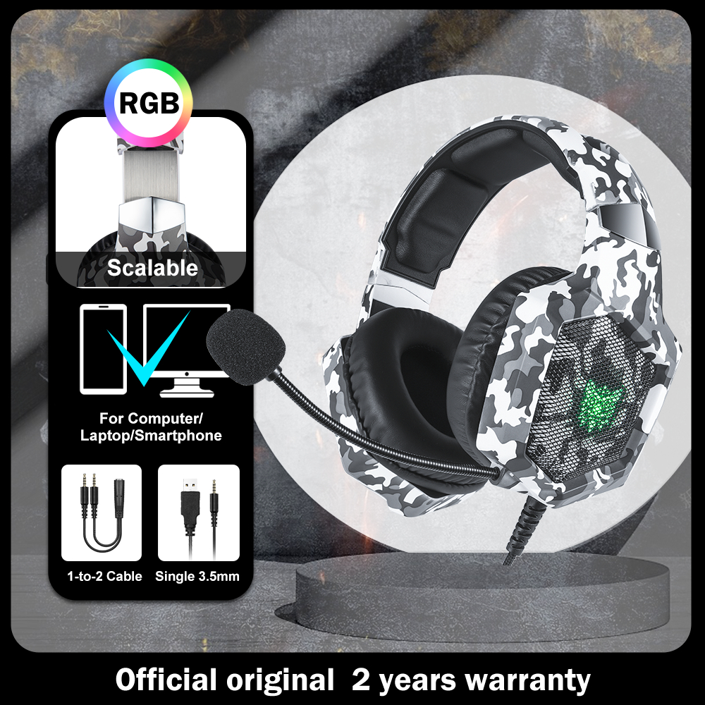 ONIKUMA K8 RGB Gaming Headset หูฟังเกมมิ่งใช้งานได้ทั้ง PC / Mobile ...