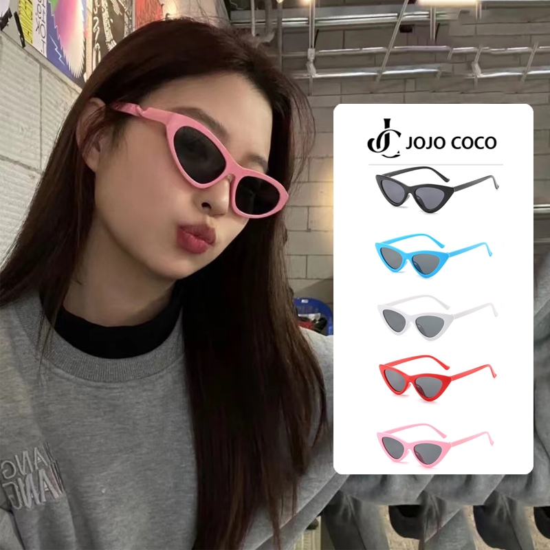 Jojo COCO Ins Anchor แว่นกันแดดโพลาไรซ์ ทรงสามเหลี่ยม สไตล์ฮิปฮอป ย้อนยุค ทรงกลม ขนาดเล็ก ...